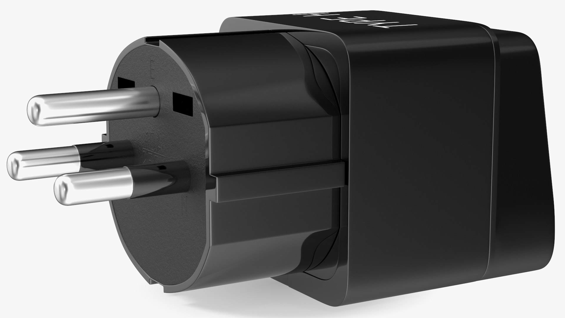 3D model Electrical Plug Type H Adapter Black - TurboSquid 1838051