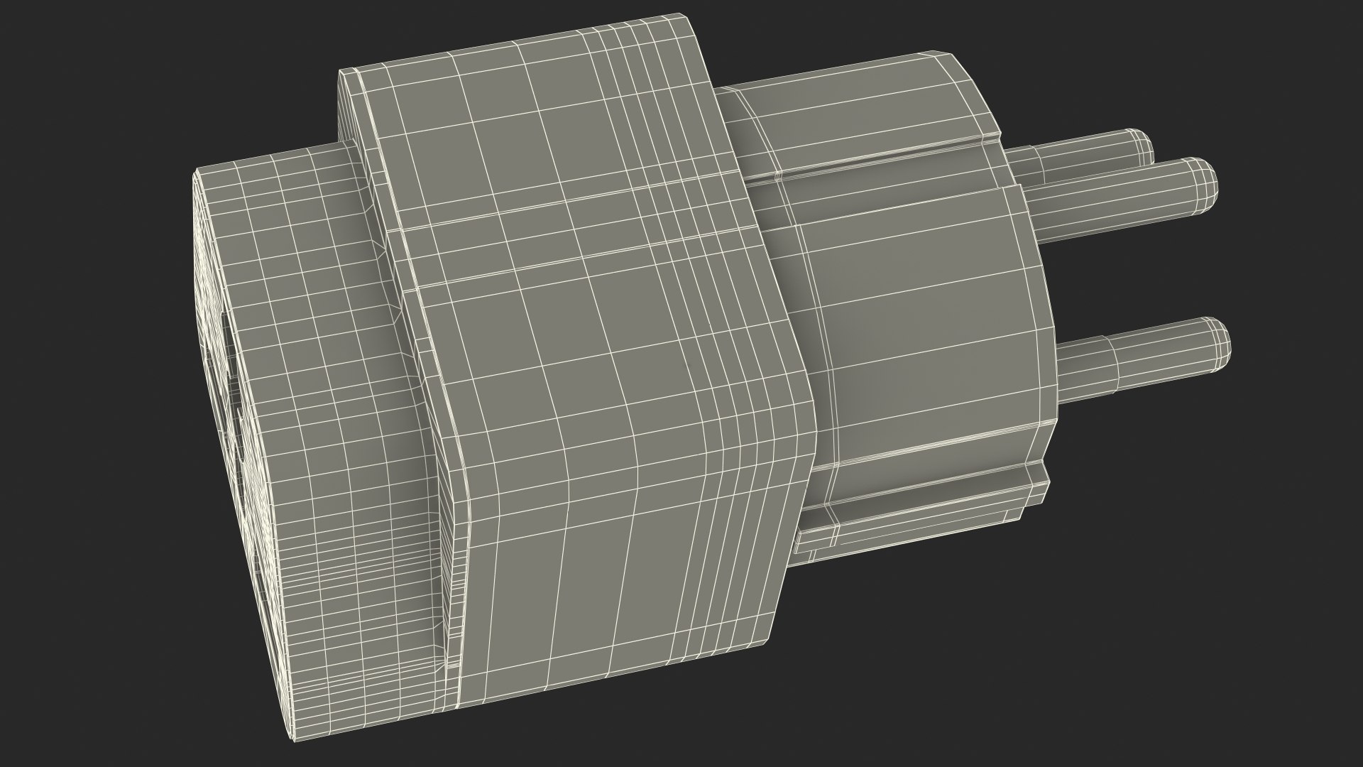 3D model Electrical Plug Type H Adapter Black - TurboSquid 1838051