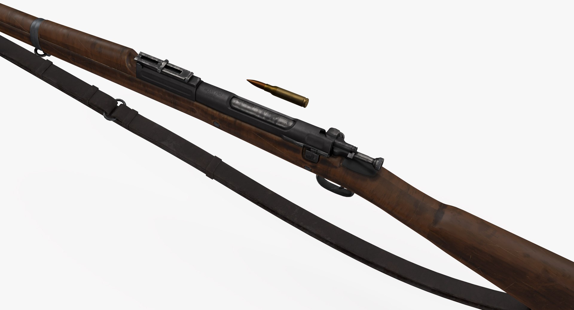 3D Model Springfield M1903 Rifle - TurboSquid 2054872