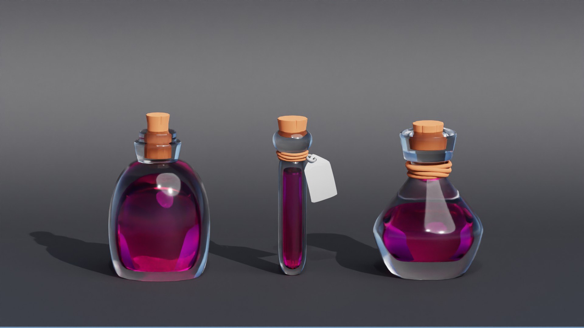 3D Stylized Cartoon Potion Pack Low-poly 3D Model - TurboSquid 2010337