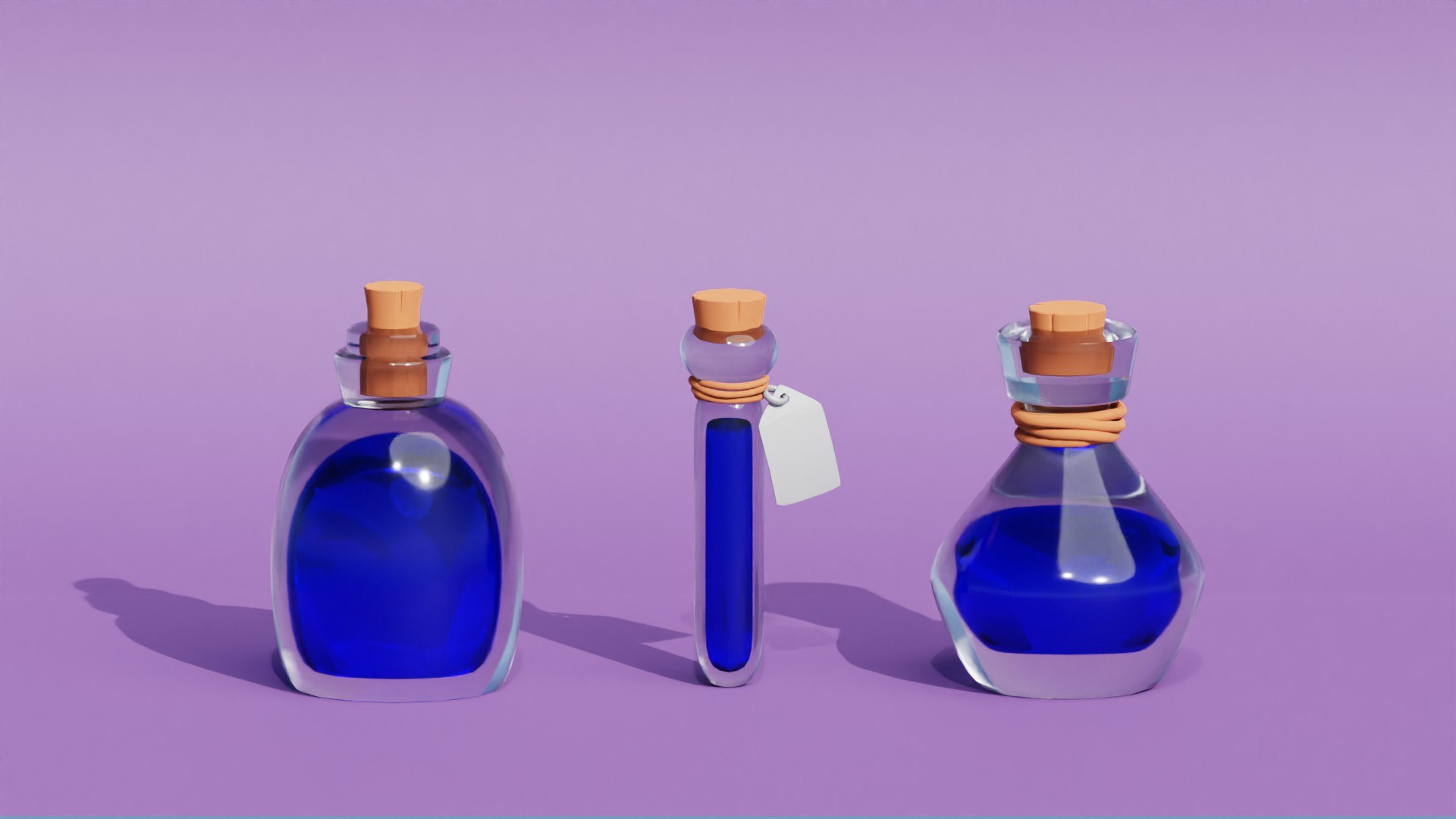 3D Stylized Cartoon Potion Pack Low-poly 3D Model - TurboSquid 2010337