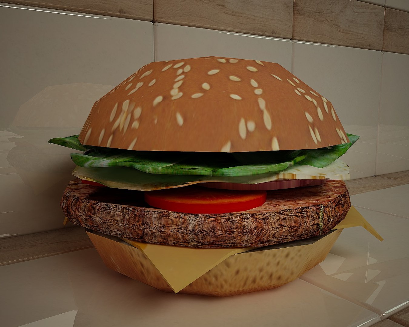 3D Model Hamburger Burger - TurboSquid 1443657