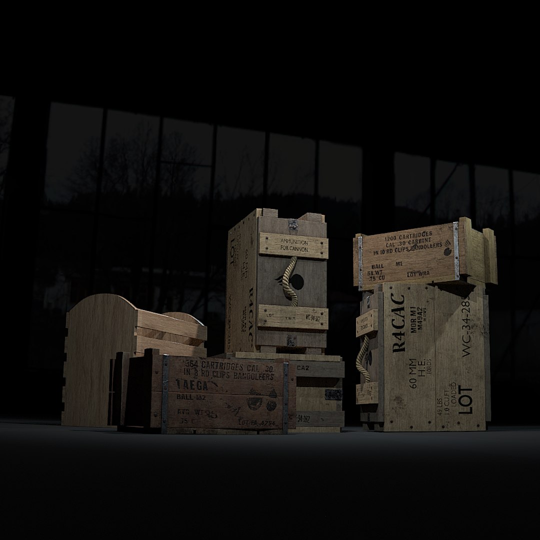 3D Wooden Crates Ww2 - TurboSquid 1472083