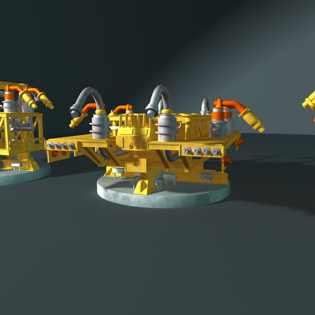 3d subsea manifold model