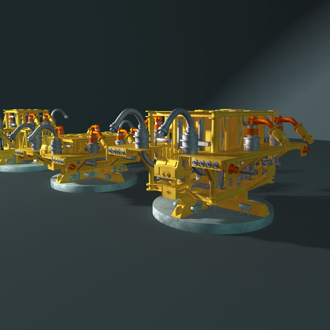 3d subsea manifold model