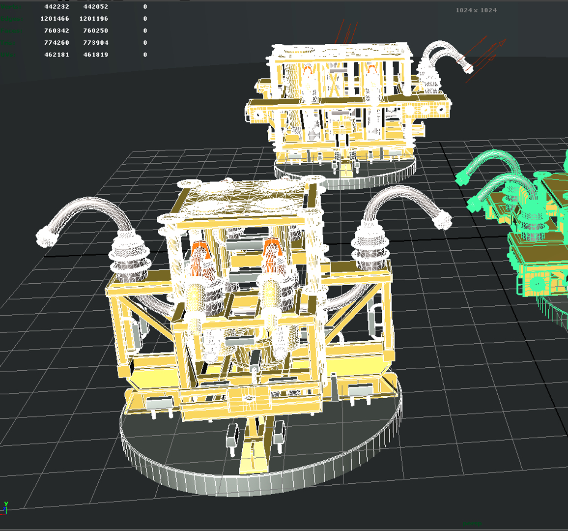 3d subsea manifold model