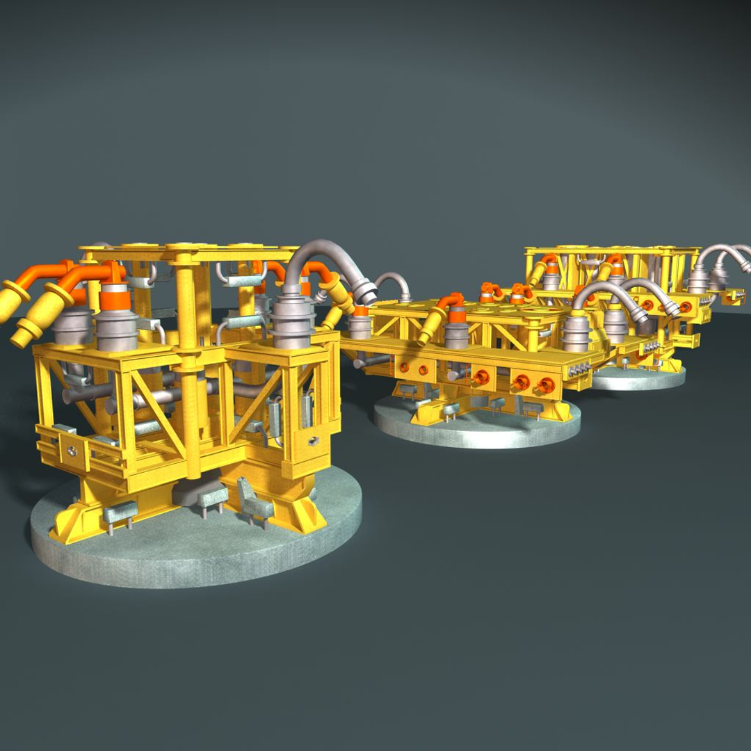 3d subsea manifold model