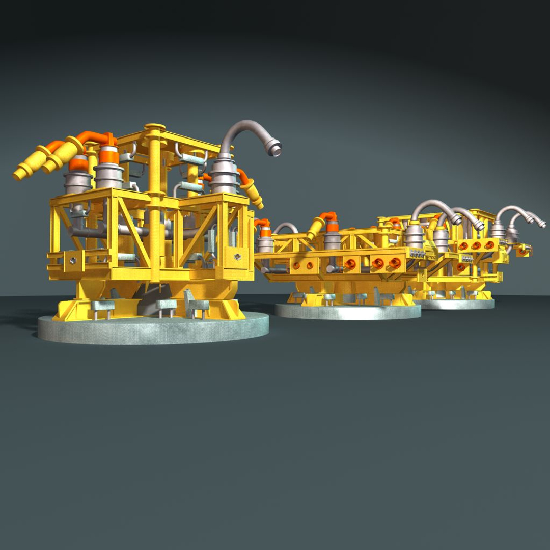 3d subsea manifold model