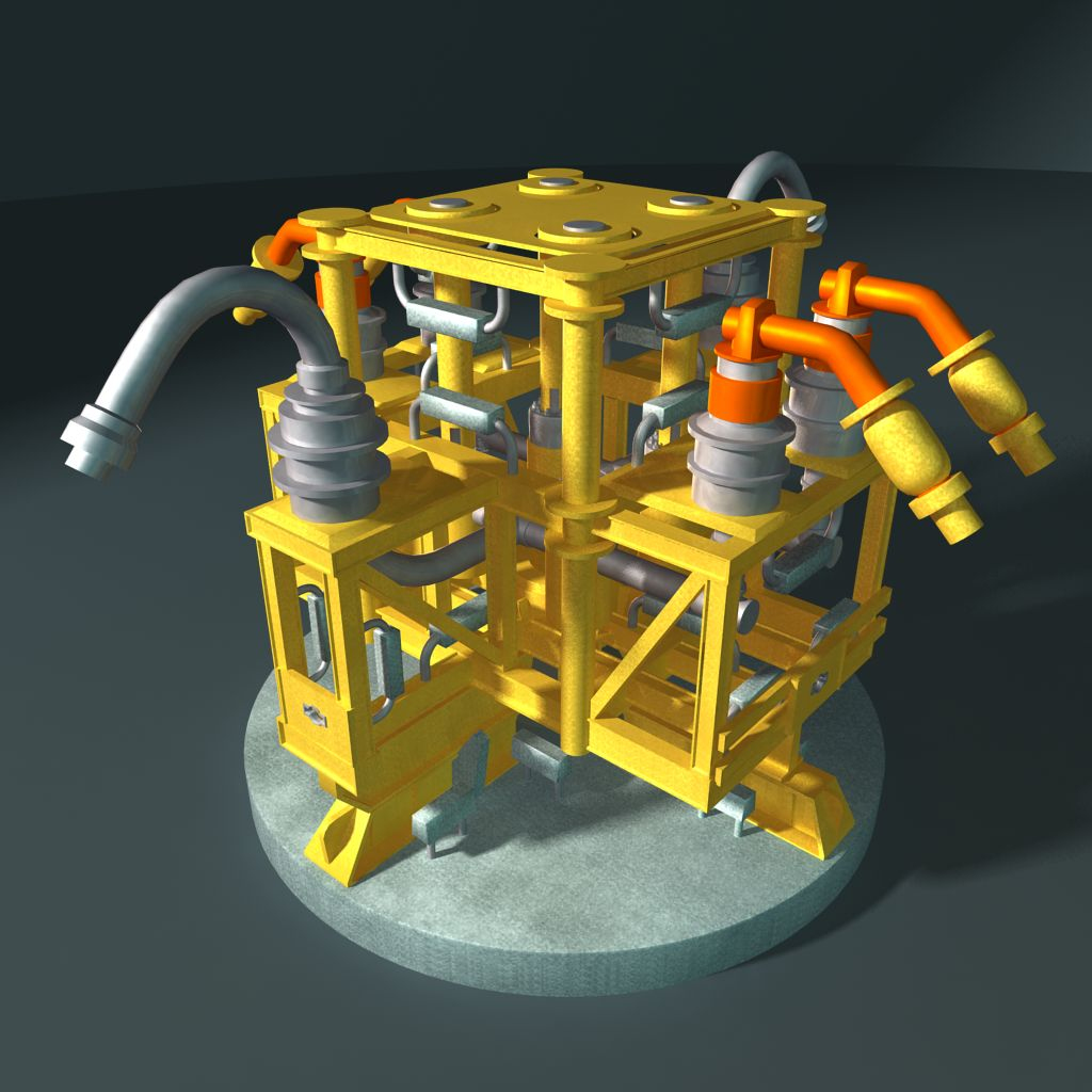 3d subsea manifold model
