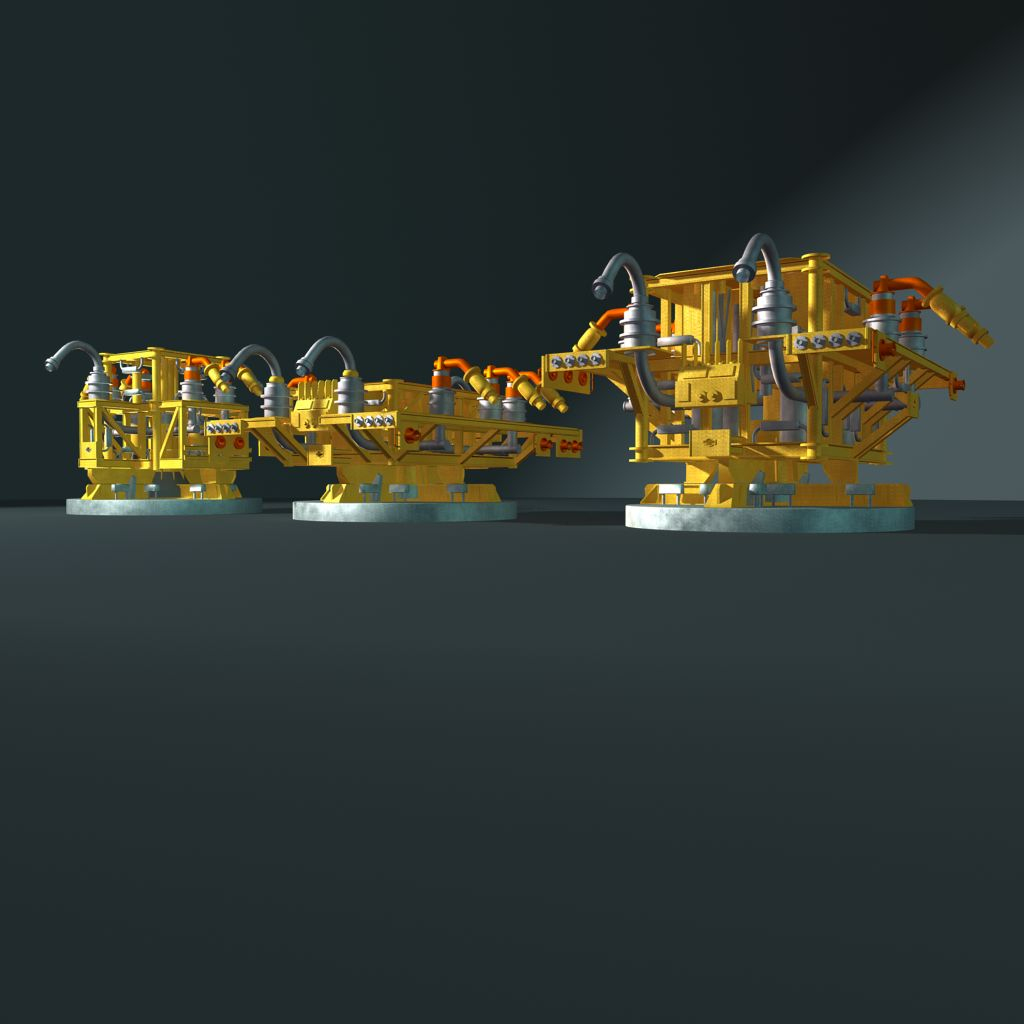 3d subsea manifold model