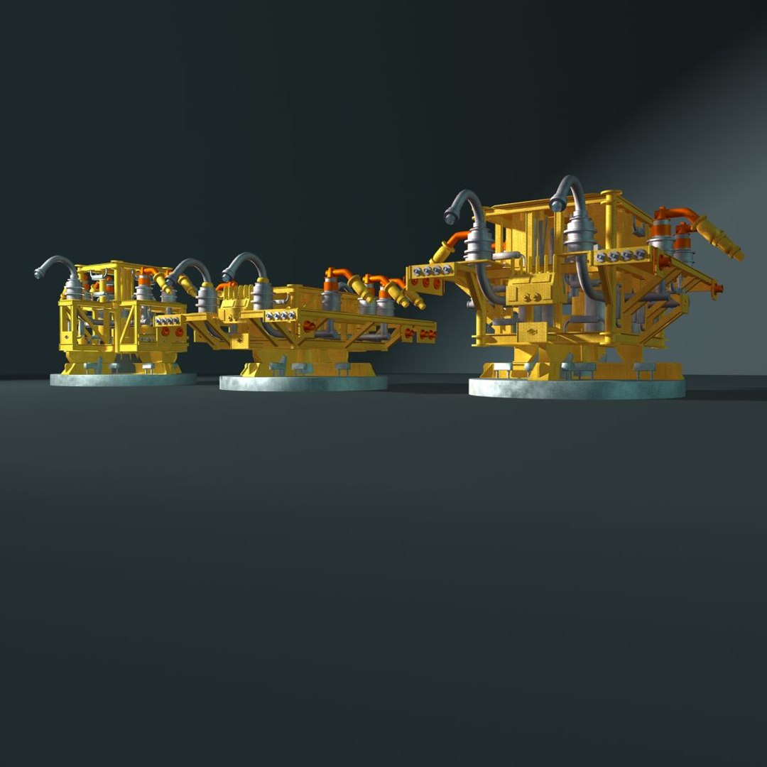 3d subsea manifold model