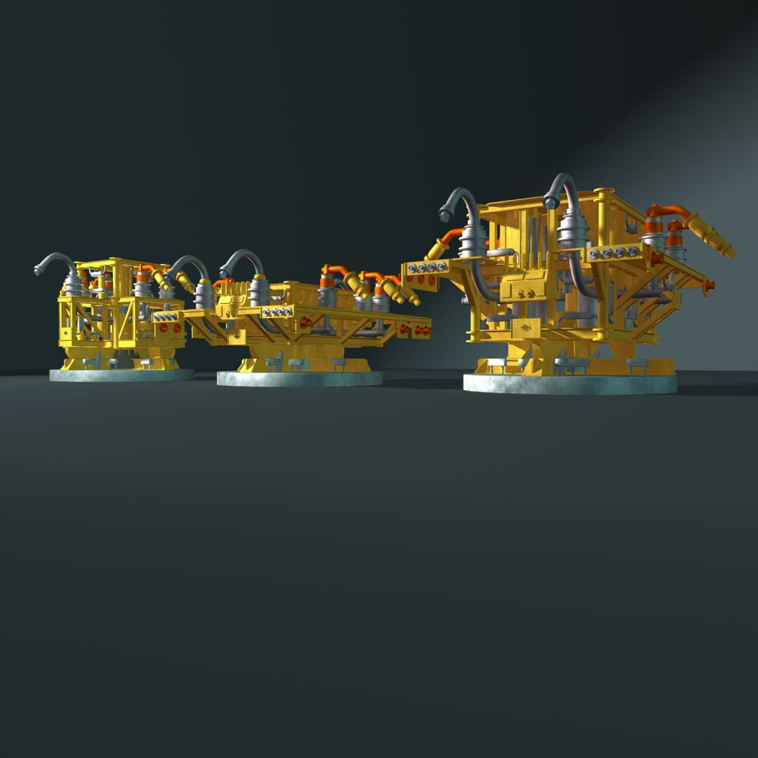 3d subsea manifold model