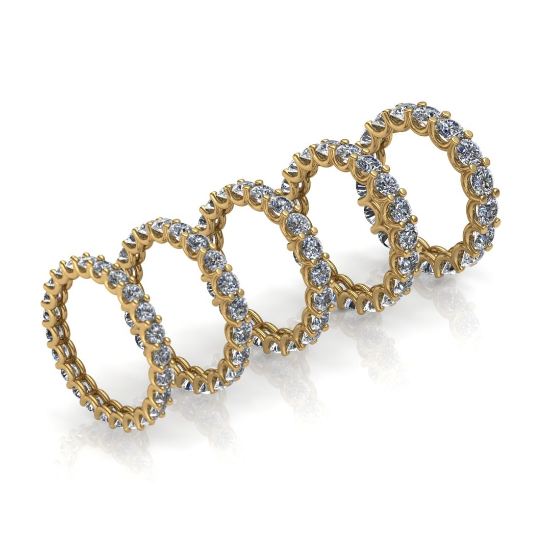 3D Eternity U ring set model - TurboSquid 1732883