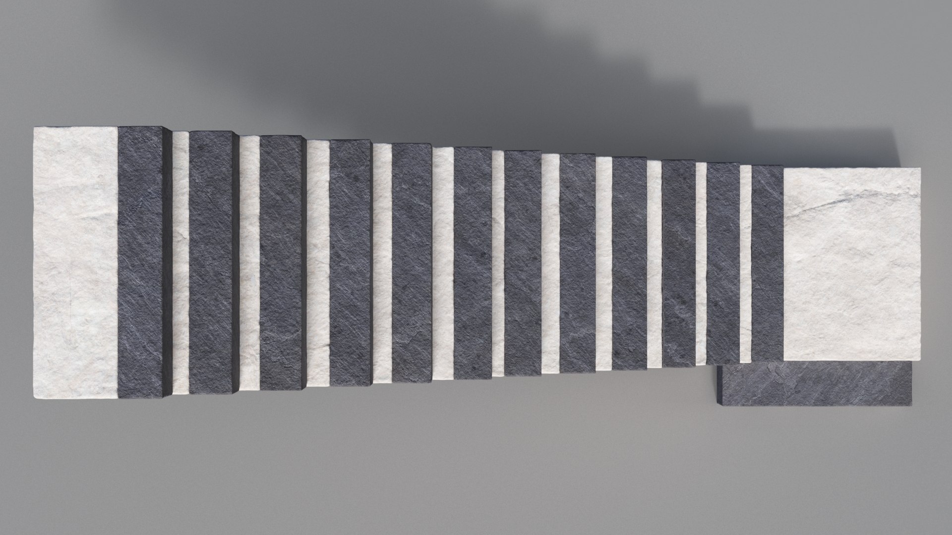 3D Slate And Clay Stairs Model - TurboSquid 2410662