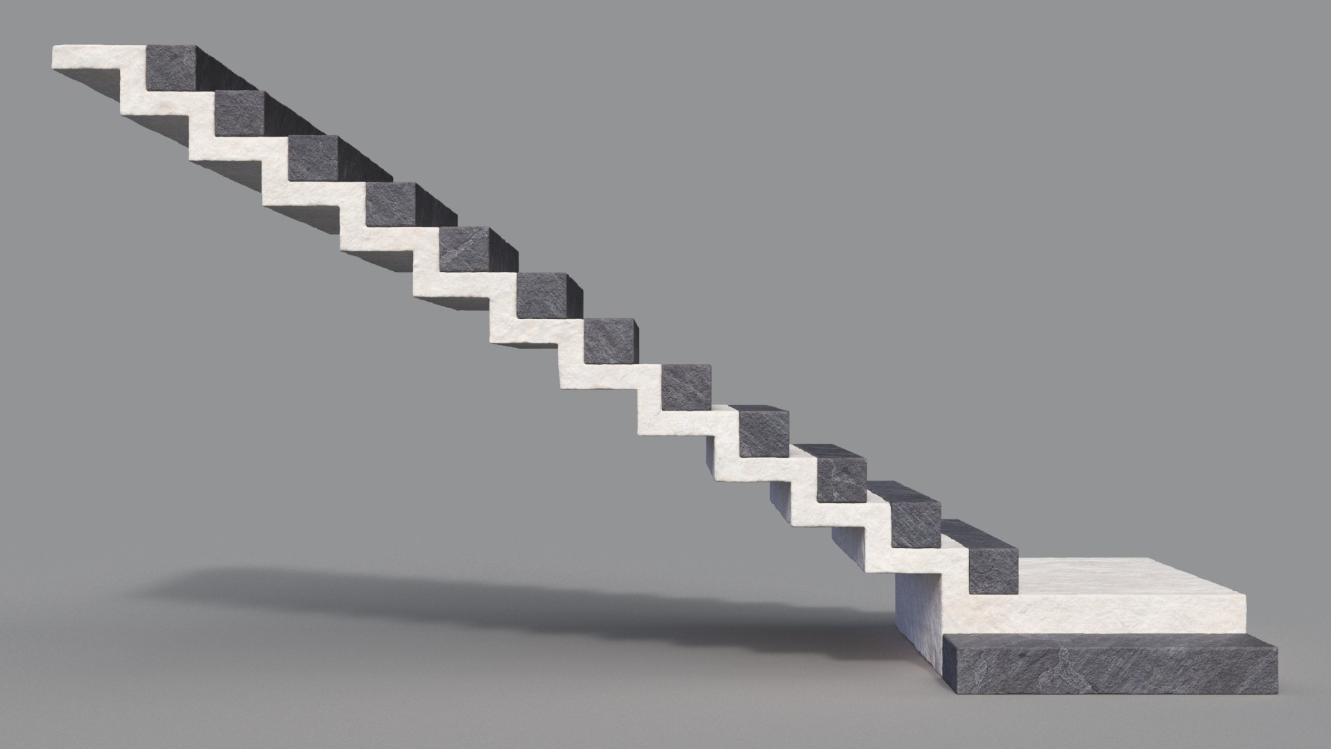 3D Slate And Clay Stairs Model - TurboSquid 2410662