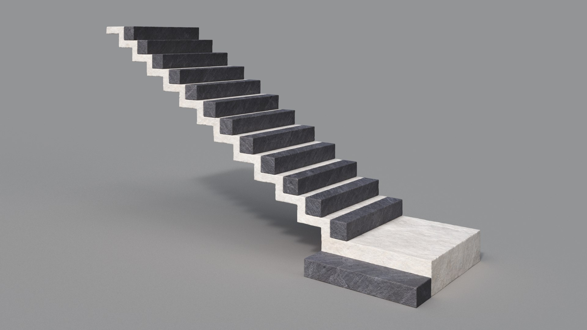 3D Slate And Clay Stairs Model - TurboSquid 2410662
