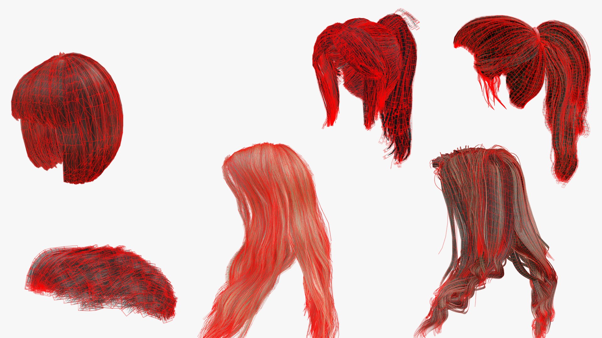 3D Hair Pack Model - TurboSquid 1935043