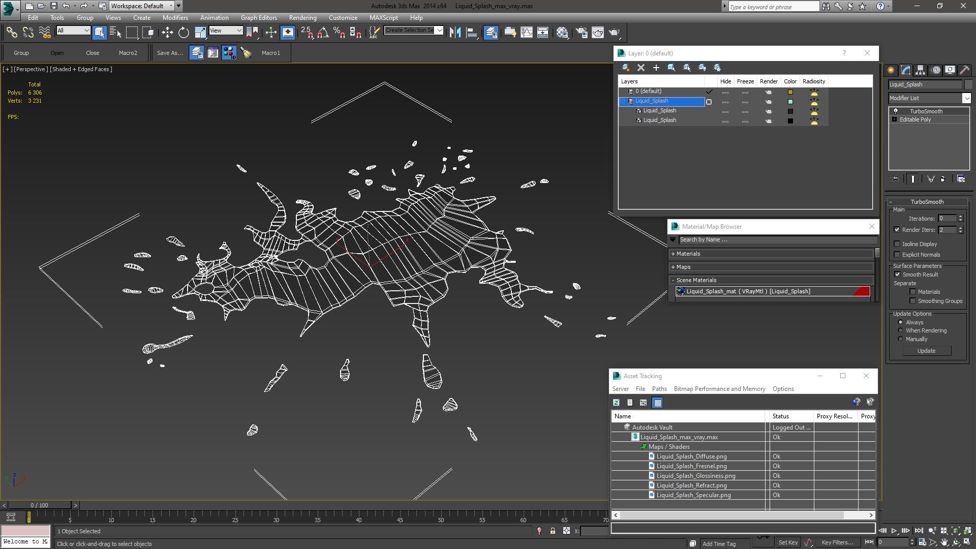 3D Liquid Splash Model - TurboSquid 2270525