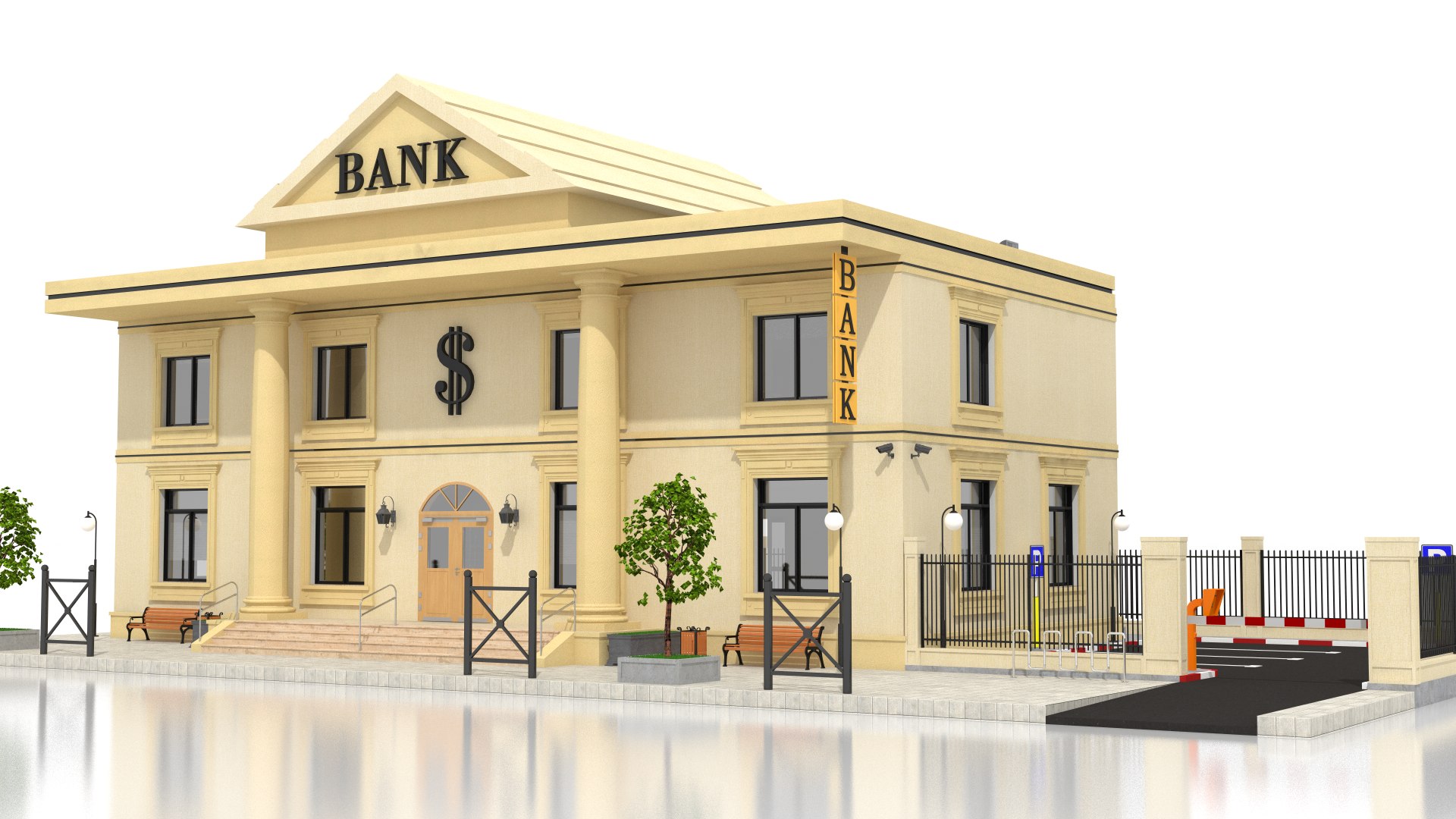 Bank Model - TurboSquid 1884916