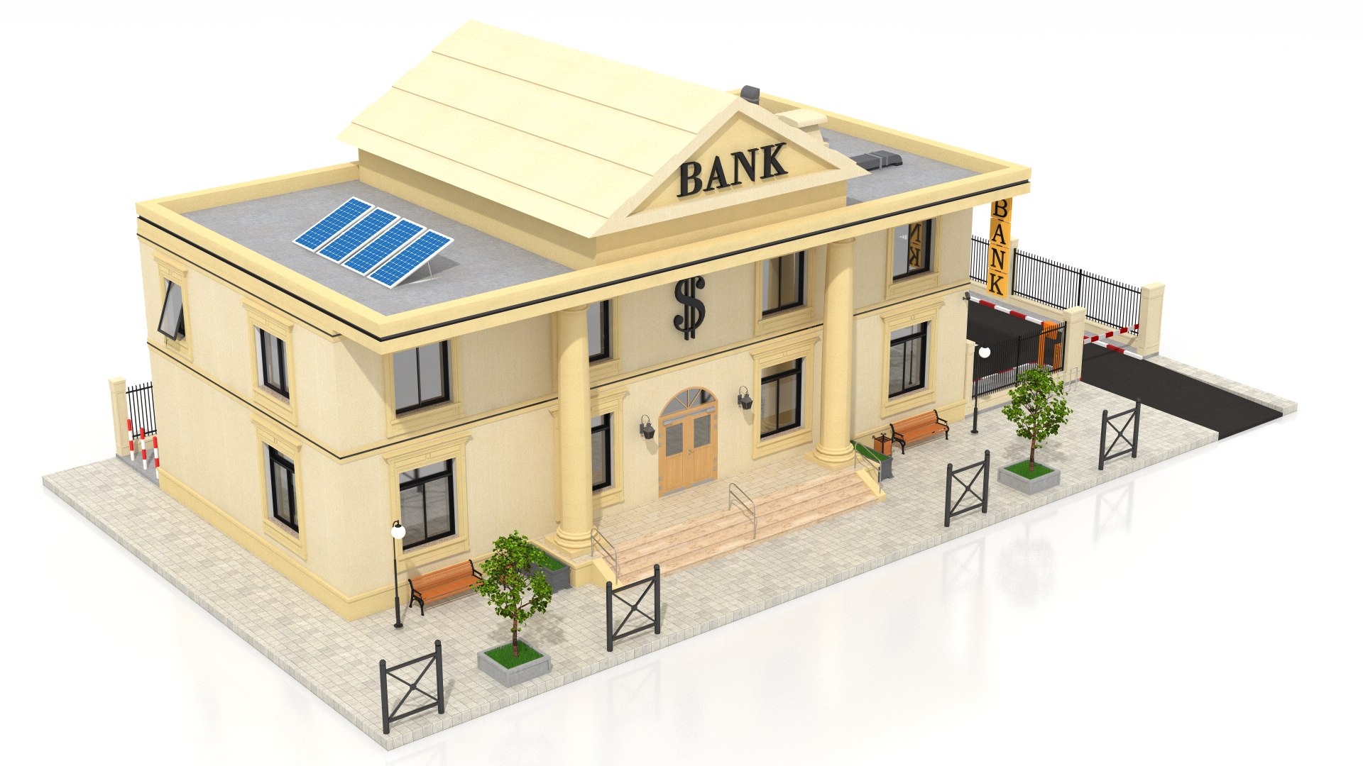 Bank Model - TurboSquid 1884916