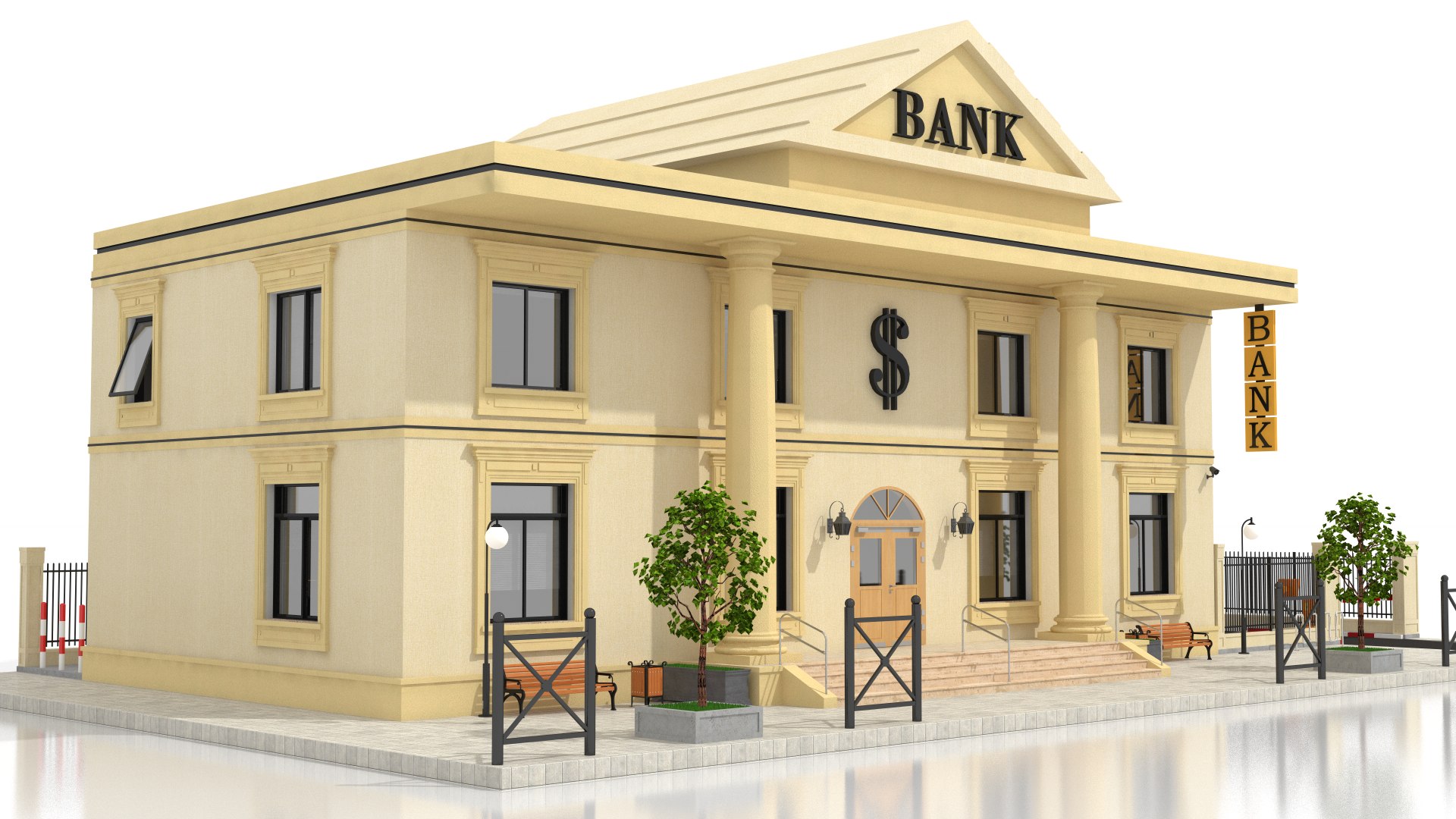 Bank Model - TurboSquid 1884916