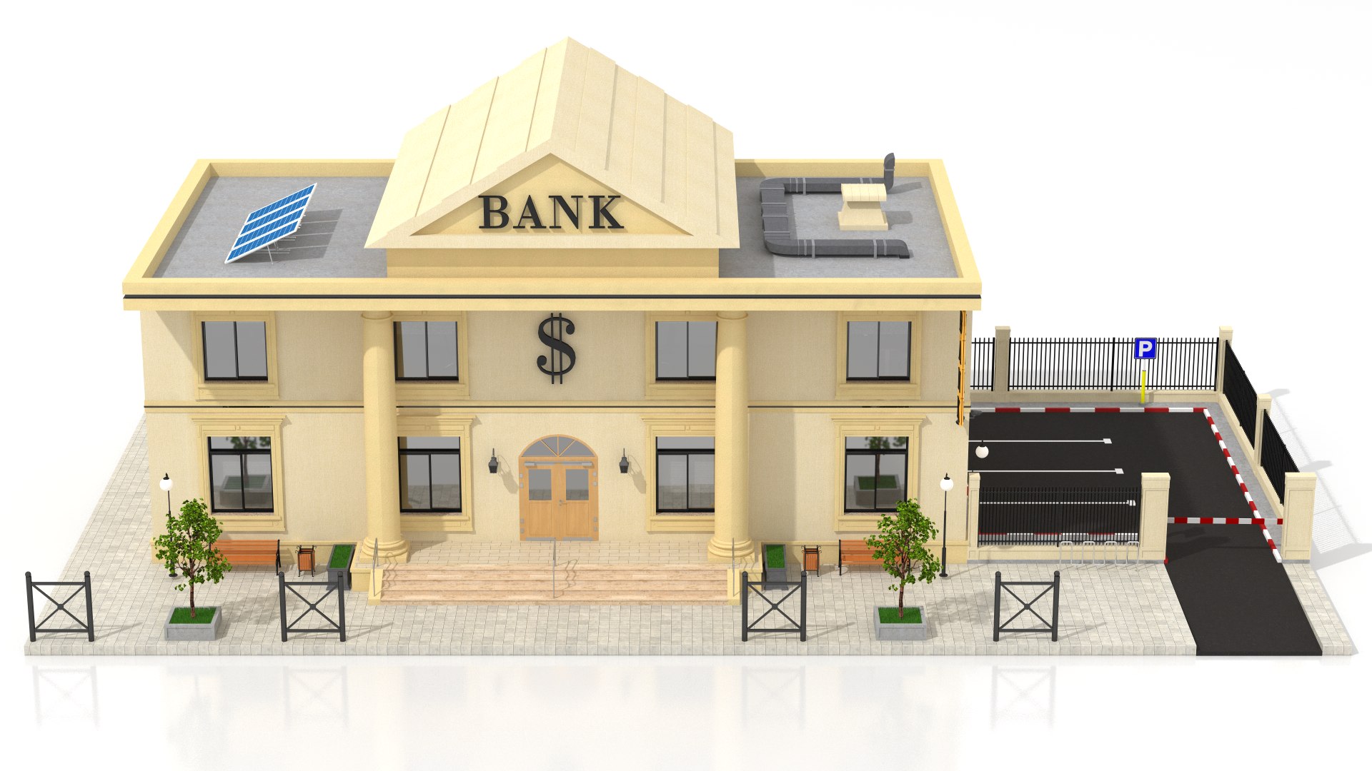 Bank Model - TurboSquid 1884916