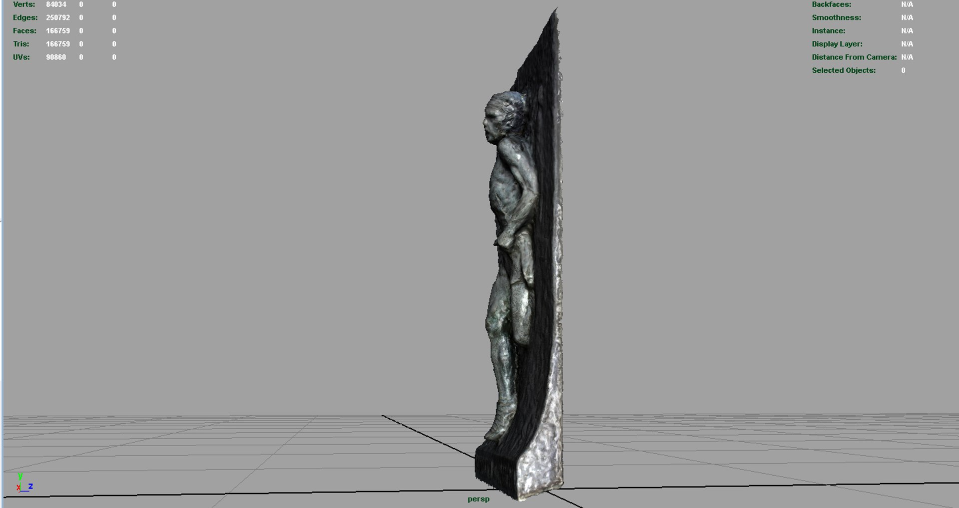 3d Monument Running Man Model