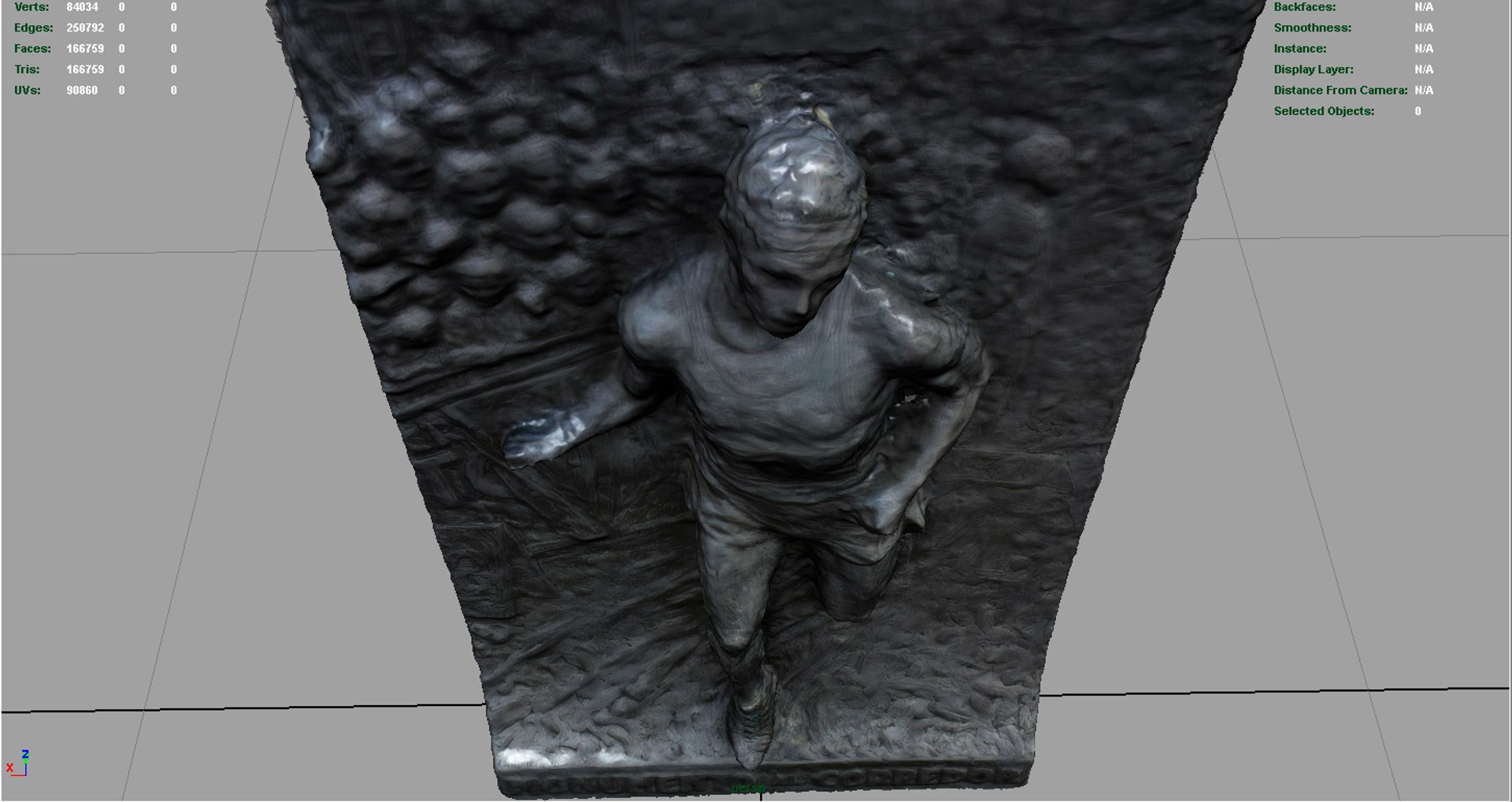 3d Monument Running Man Model