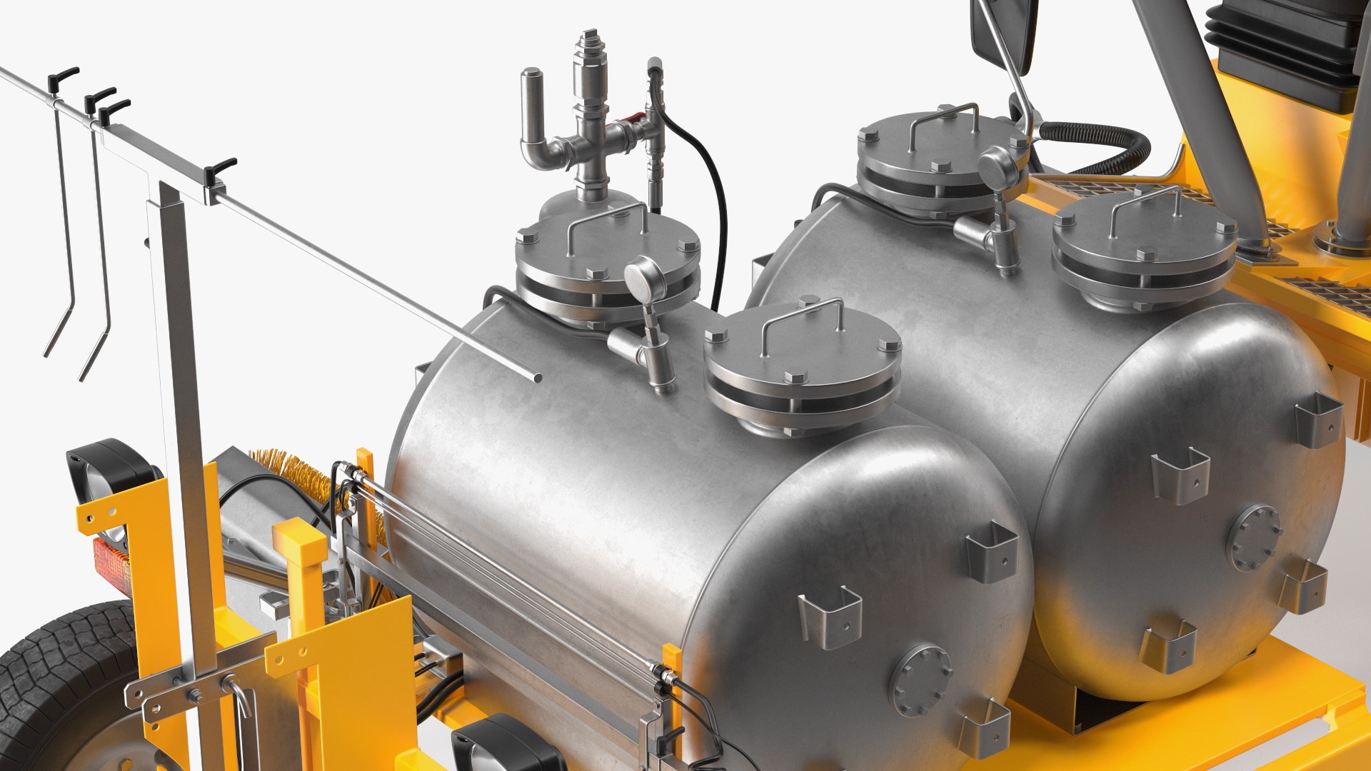 3D Road Line Marking Machine Rigged For Maya - TurboSquid 2180239