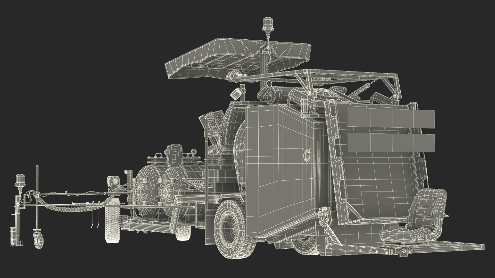 3D Road Line Marking Machine Rigged For Maya - TurboSquid 2180239