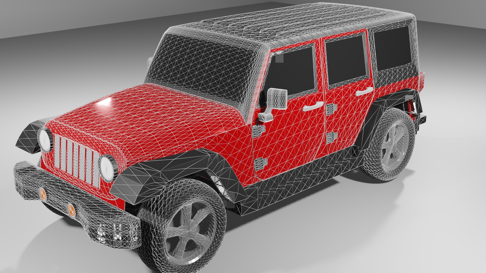 Red Jeep Wrangler 3D Model - TurboSquid 1695776