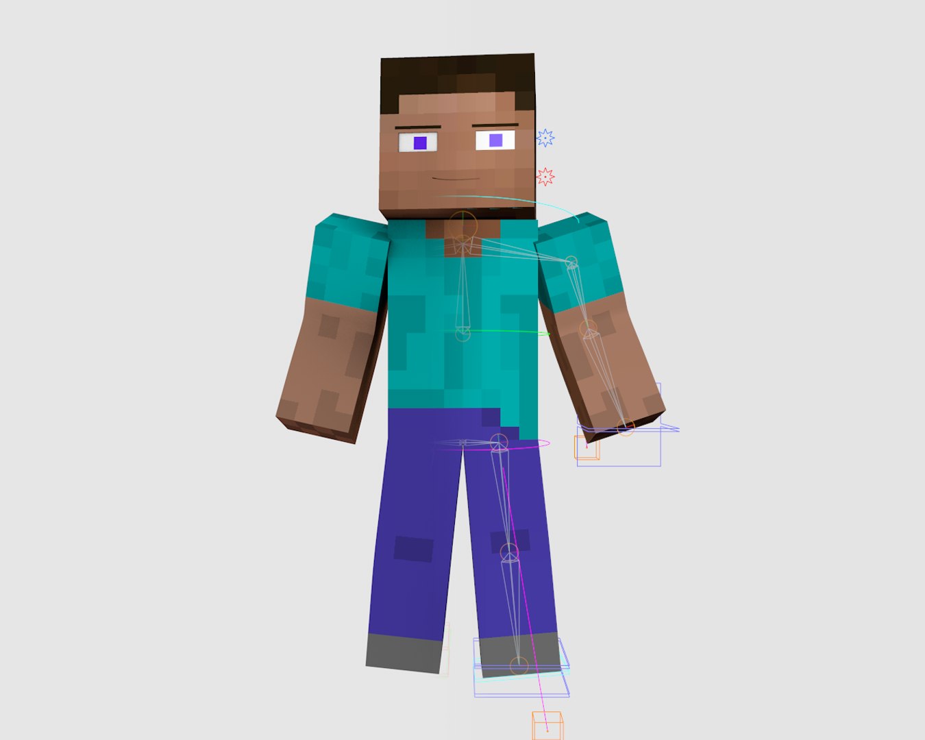 Minecraft Human Rig V3 C4d Free