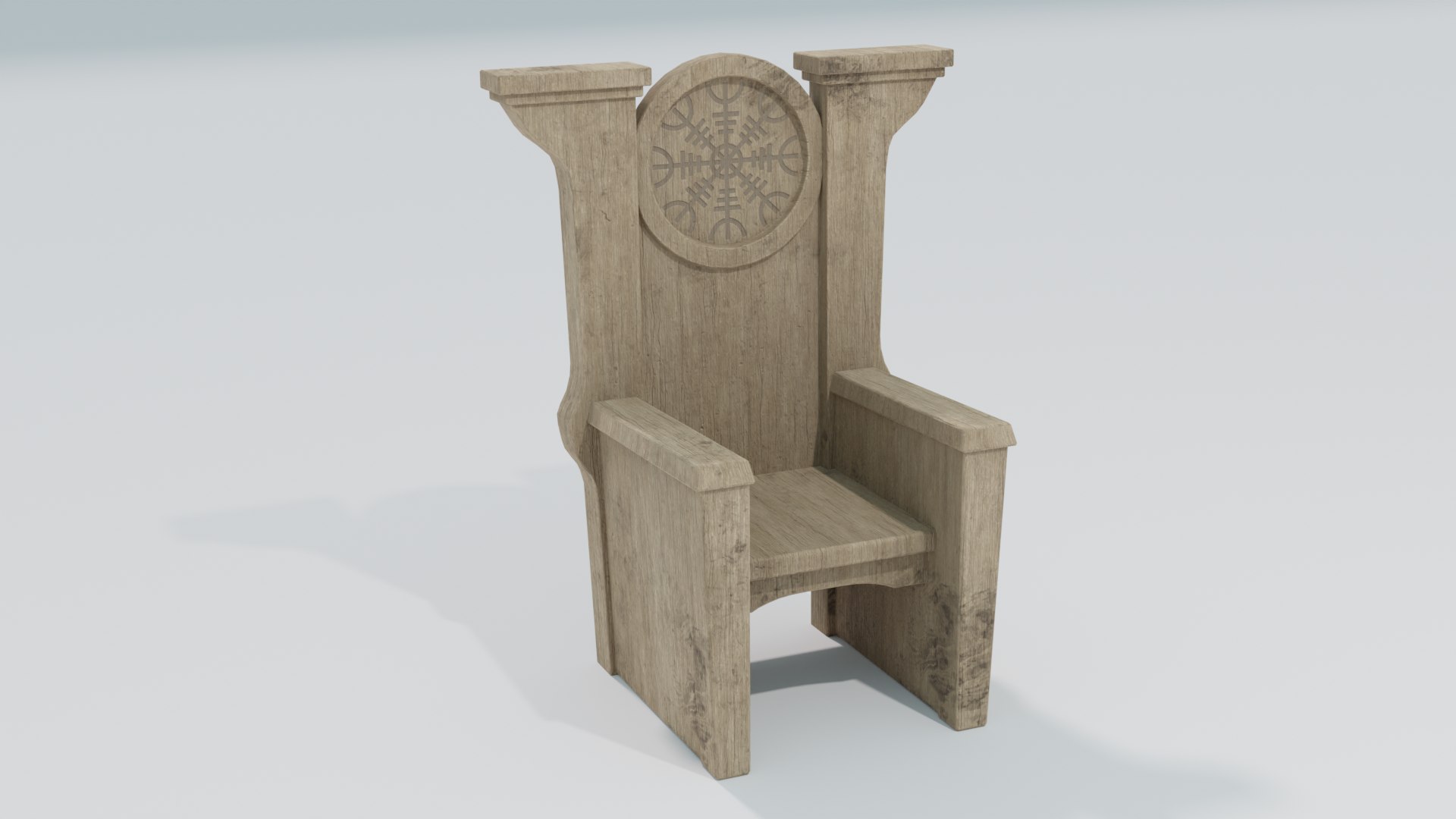 3D Low Poly Viking Throne - TurboSquid 2116013