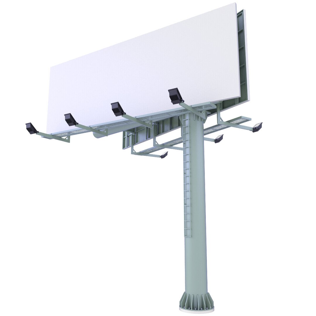 Street Billboard Pole Advertising 28 3D - TurboSquid 1815228