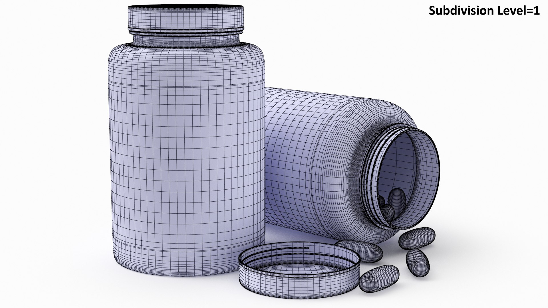 Omega 3 Pills Bottle Set 3D Model - TurboSquid 2167118
