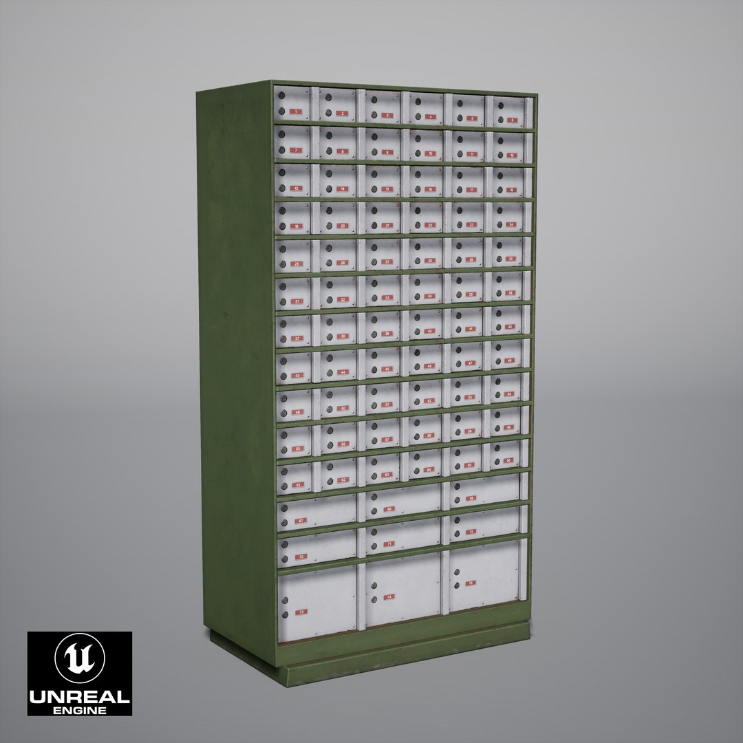 3D Model Safe Deposit Locker Set - TurboSquid 2185920