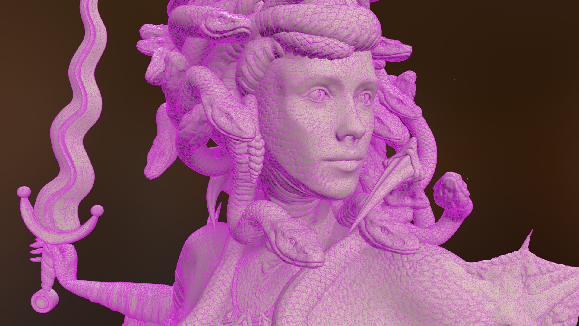 Gorgon Medusa 3d Print 4 Poses 3D Model - TurboSquid 2357891