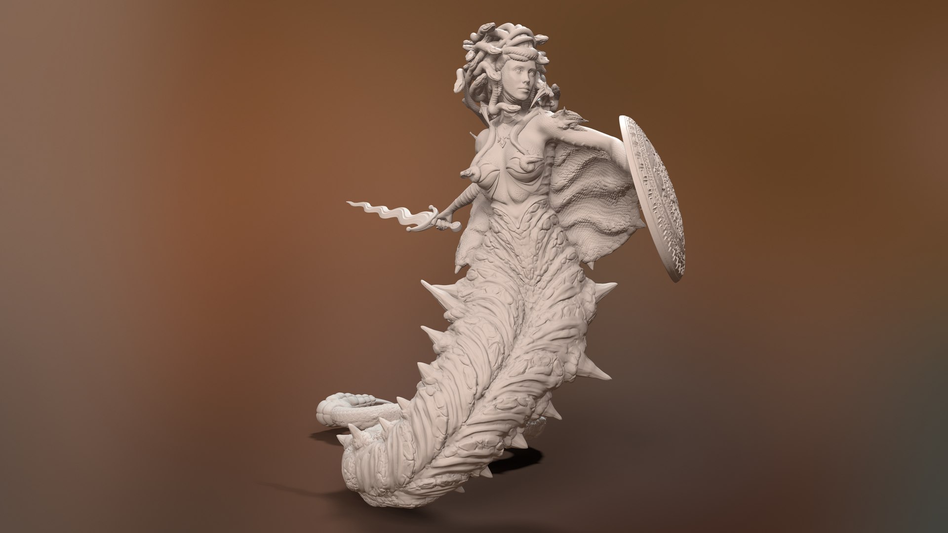 Gorgon Medusa 3d Print 4 Poses 3D Model - TurboSquid 2357891