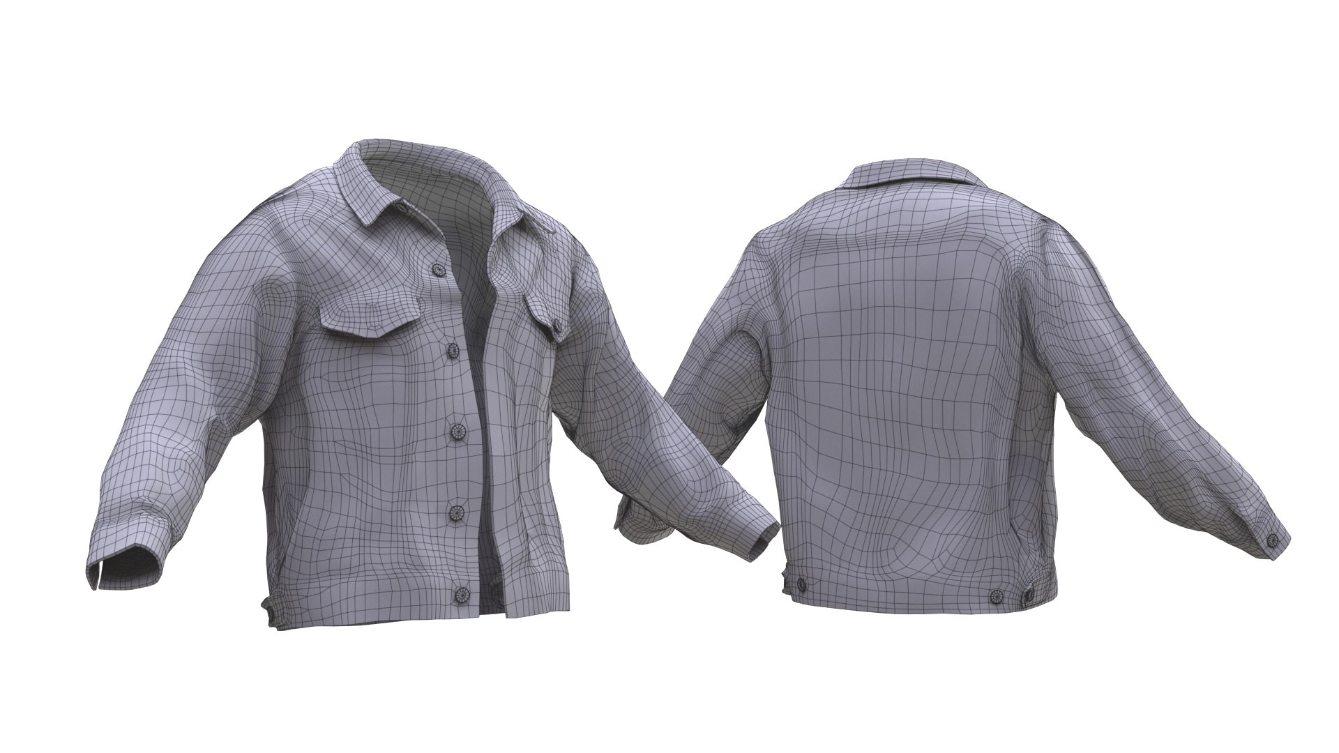 Denim Jacket 150 - All MH Bodies UE5 Skeletons - Rigged 3D Model ...