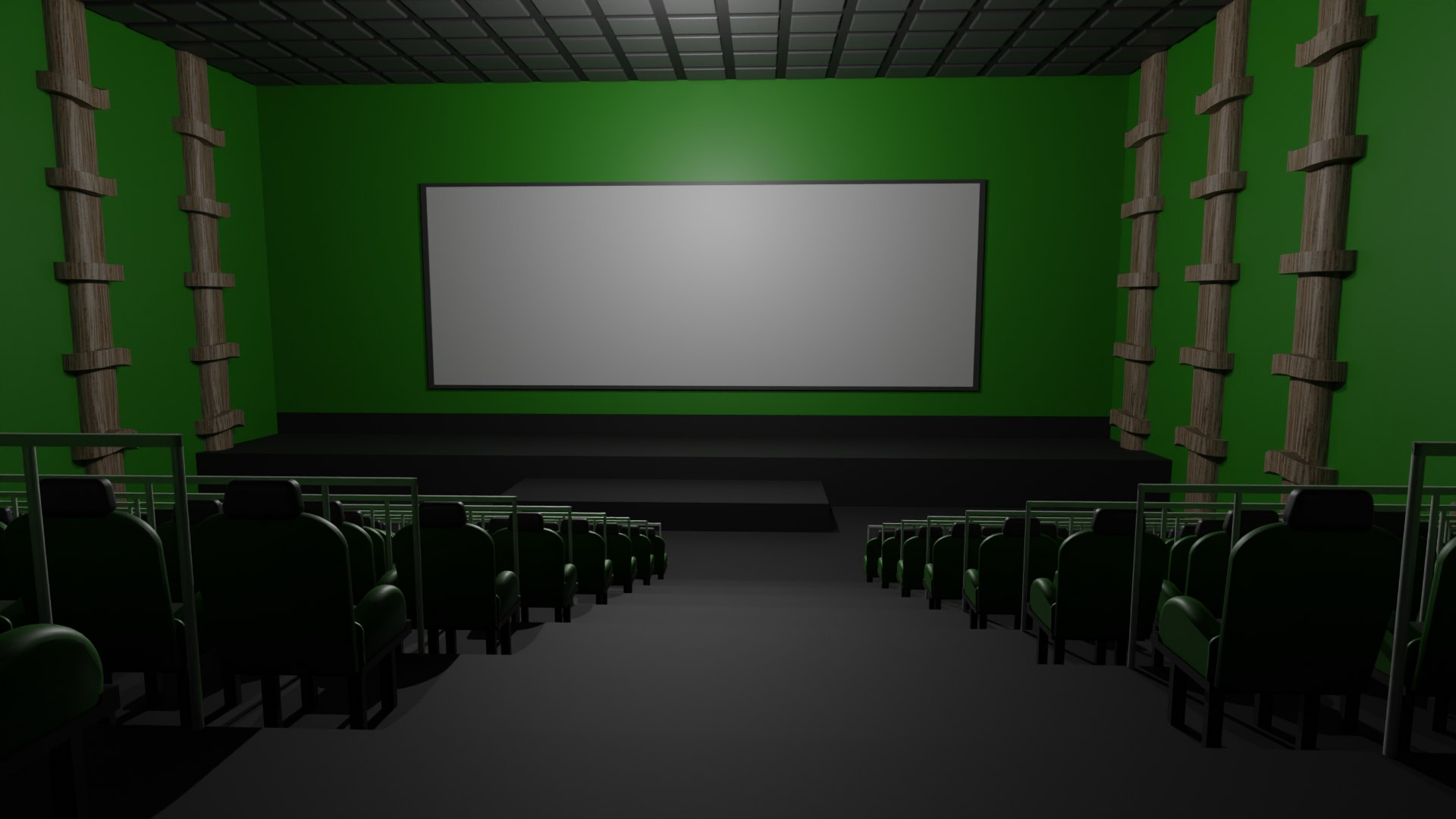 3D Movie Theater Interior Model - TurboSquid 2159603