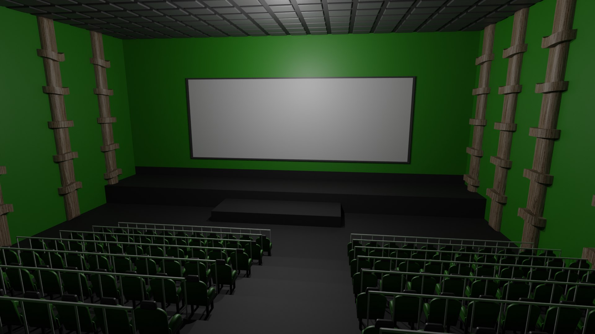3D Movie Theater Interior Model - TurboSquid 2159603