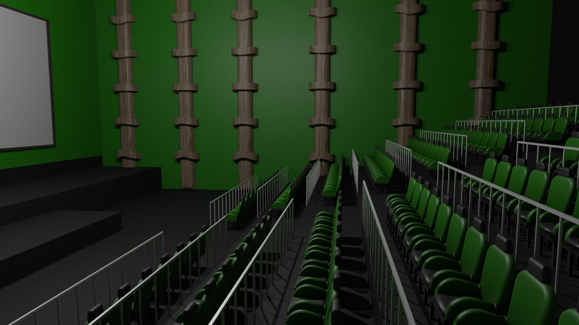 3D Movie Theater Interior Model - TurboSquid 2159603