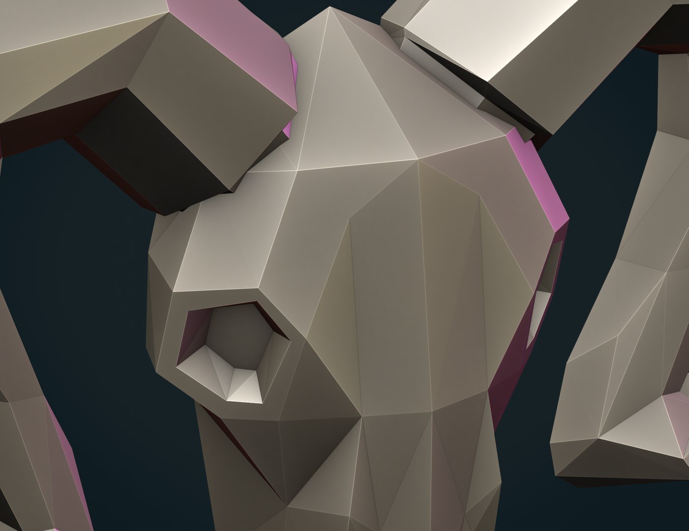 Goat Head Low Poly 3D Model - TurboSquid 1966145