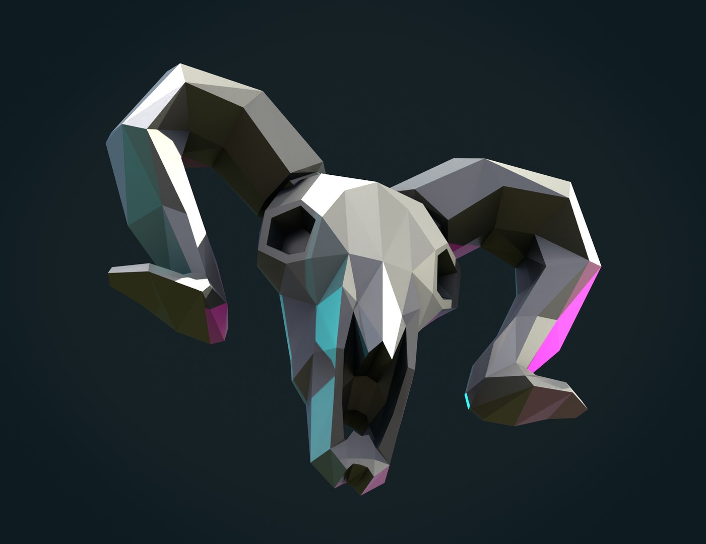 Goat Head Low Poly 3D Model - TurboSquid 1966145