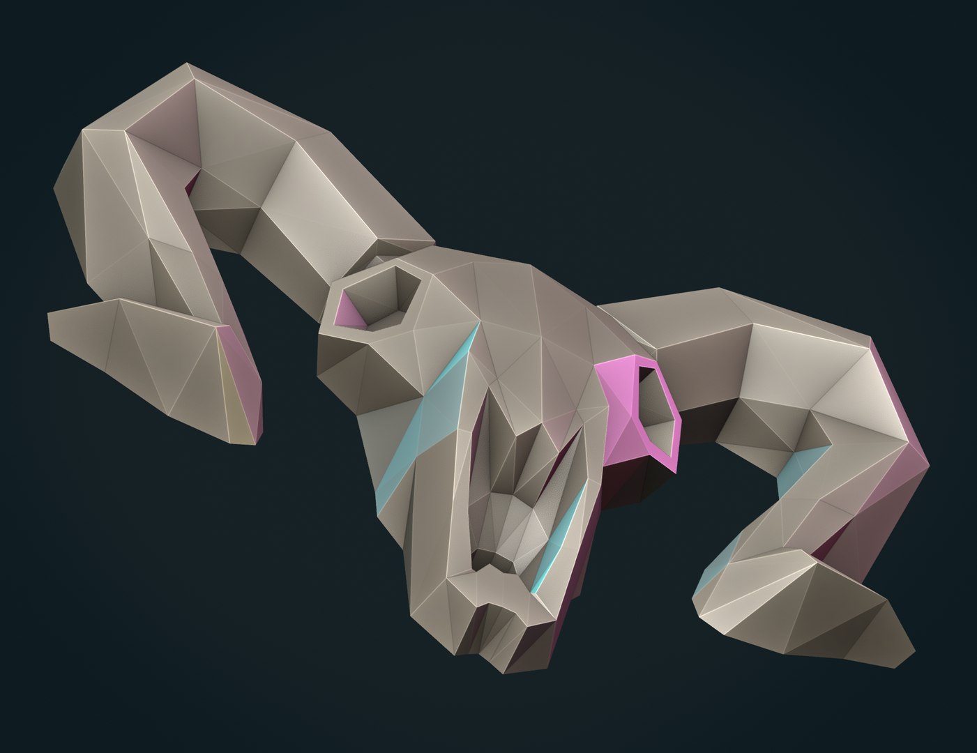 Goat Head Low Poly 3D Model - TurboSquid 1966145