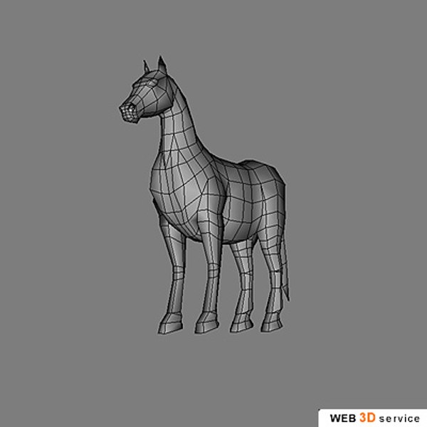 3D 3D Studio horse animal stallion
