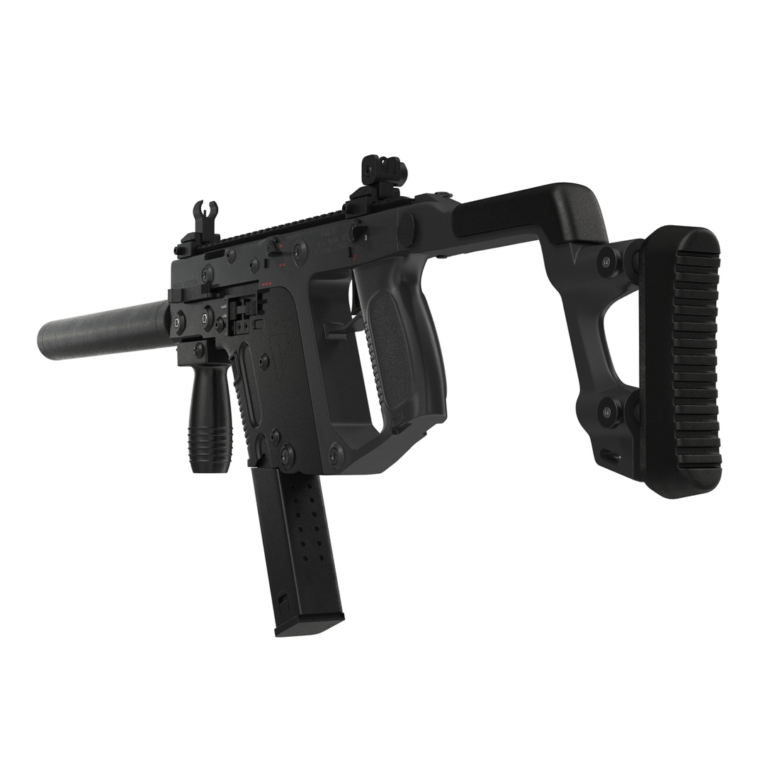 submachine gun kriss vector 3d model