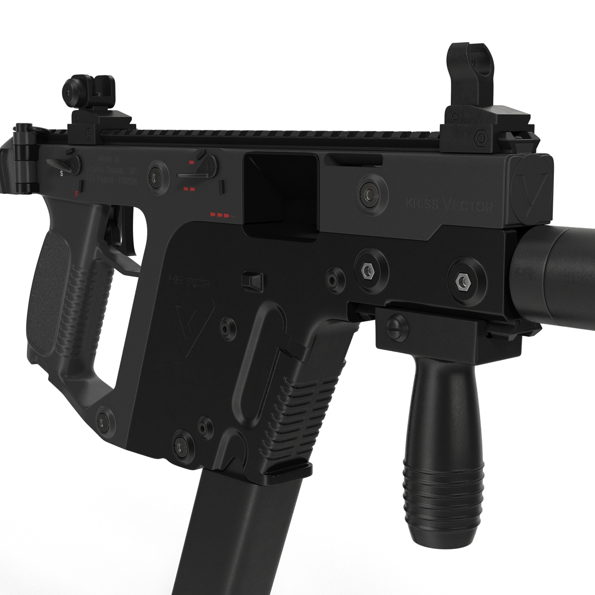 submachine gun kriss vector 3d model