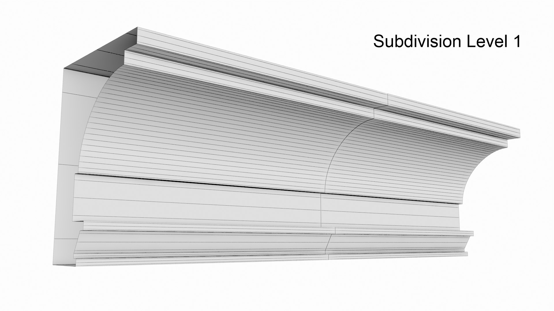 3D Cornice 137 Straight Model - TurboSquid 2027322