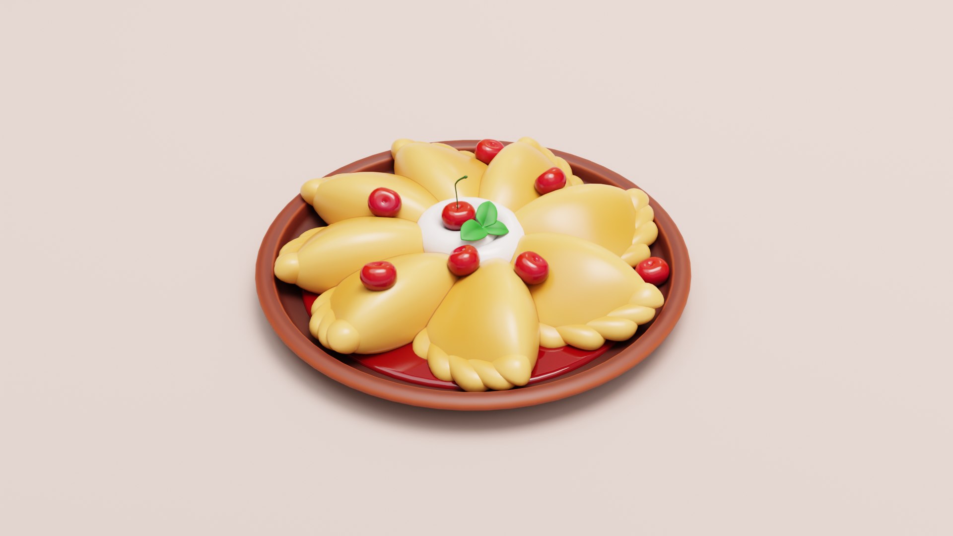 3D Model Ukrainian Dumplings - Varenyky - TurboSquid 2305747